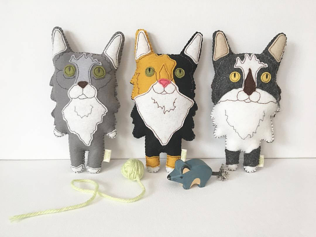 Custom Felt Cat Replica – Treehouse Crafts LLC