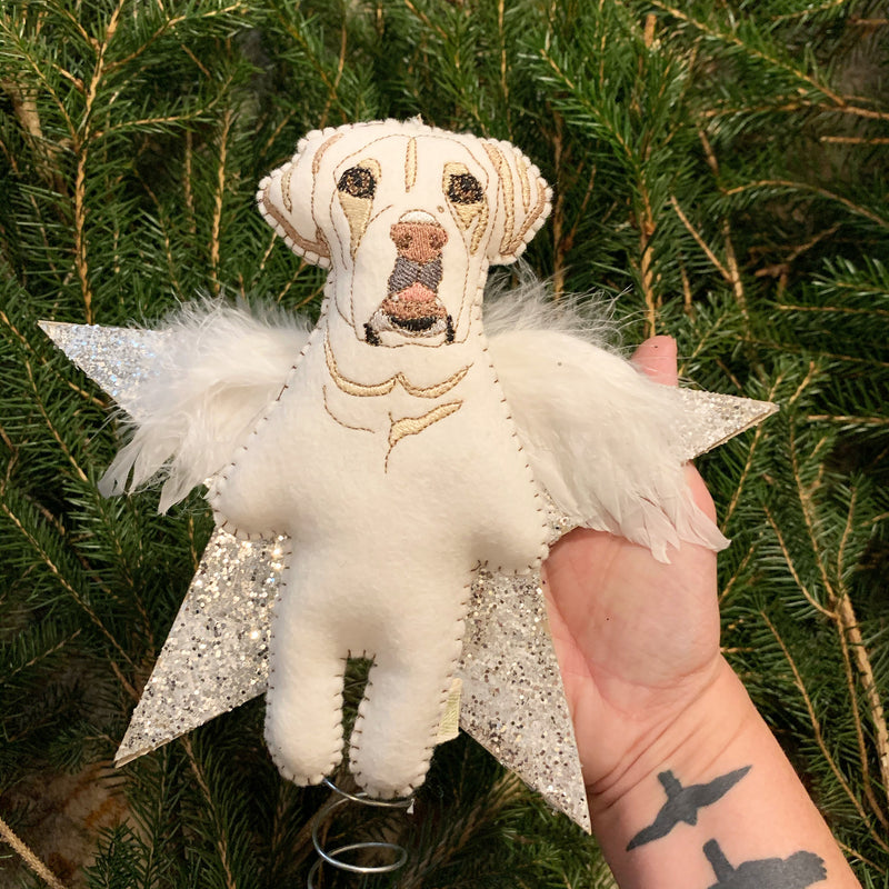 Custom Dog Memorial Tree Topper – Treehouse Crafts LLC